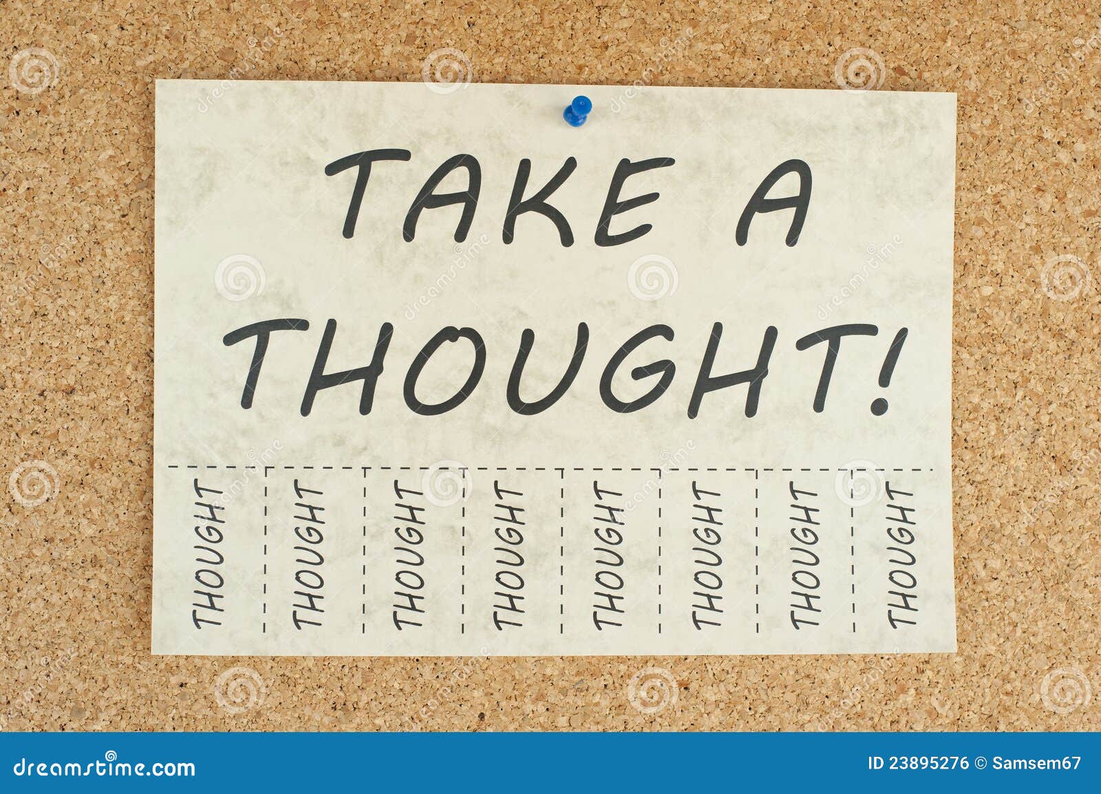 Take a thought stock photo. Image of brochure, memo, message - 23895276