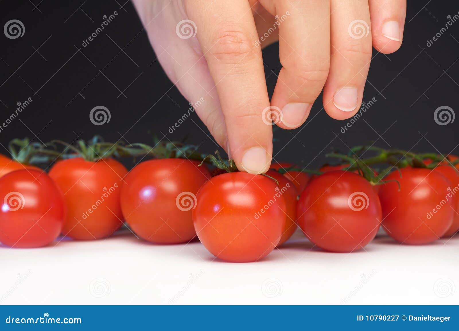 Take a tomato stock image. Image of grey, green, clean - 10790227