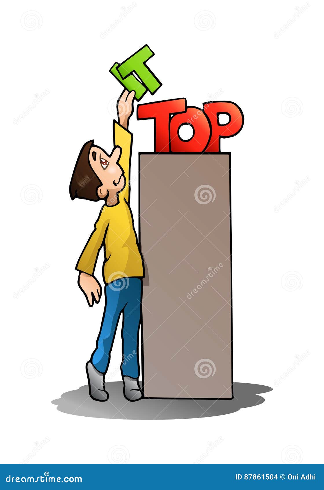 Take it from the top stock illustration. Illustration of mode - 87861504