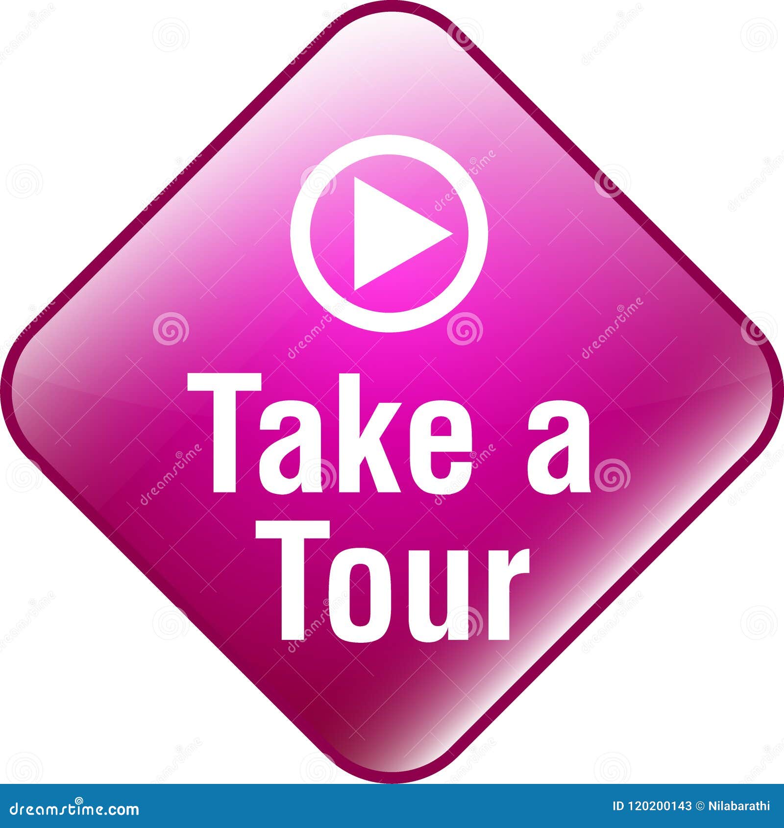 Take a tour web button stock illustration. Illustration of pink - 120200143