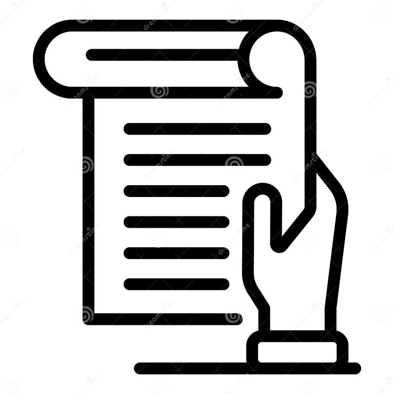 Take Translator Paper Documents Icon, Outline Style Stock Vector ...