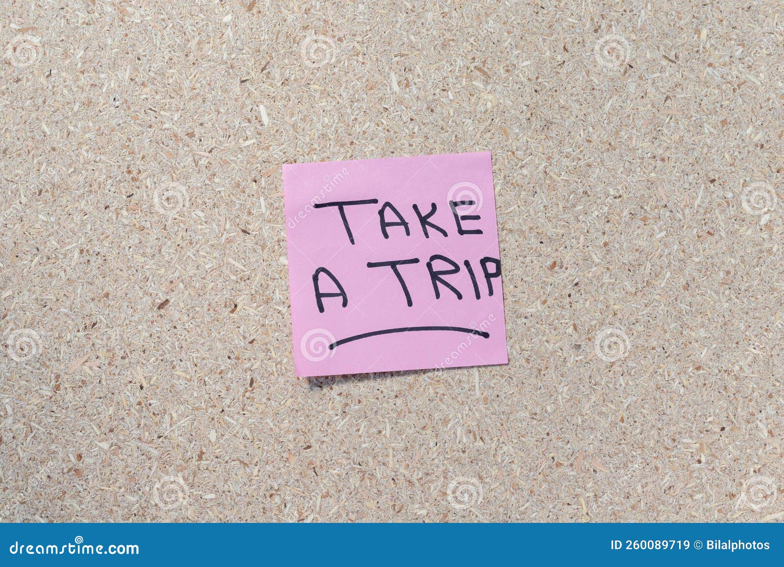 Take a Trip Hand Written Note Stock Image - Image of idea, activity ...