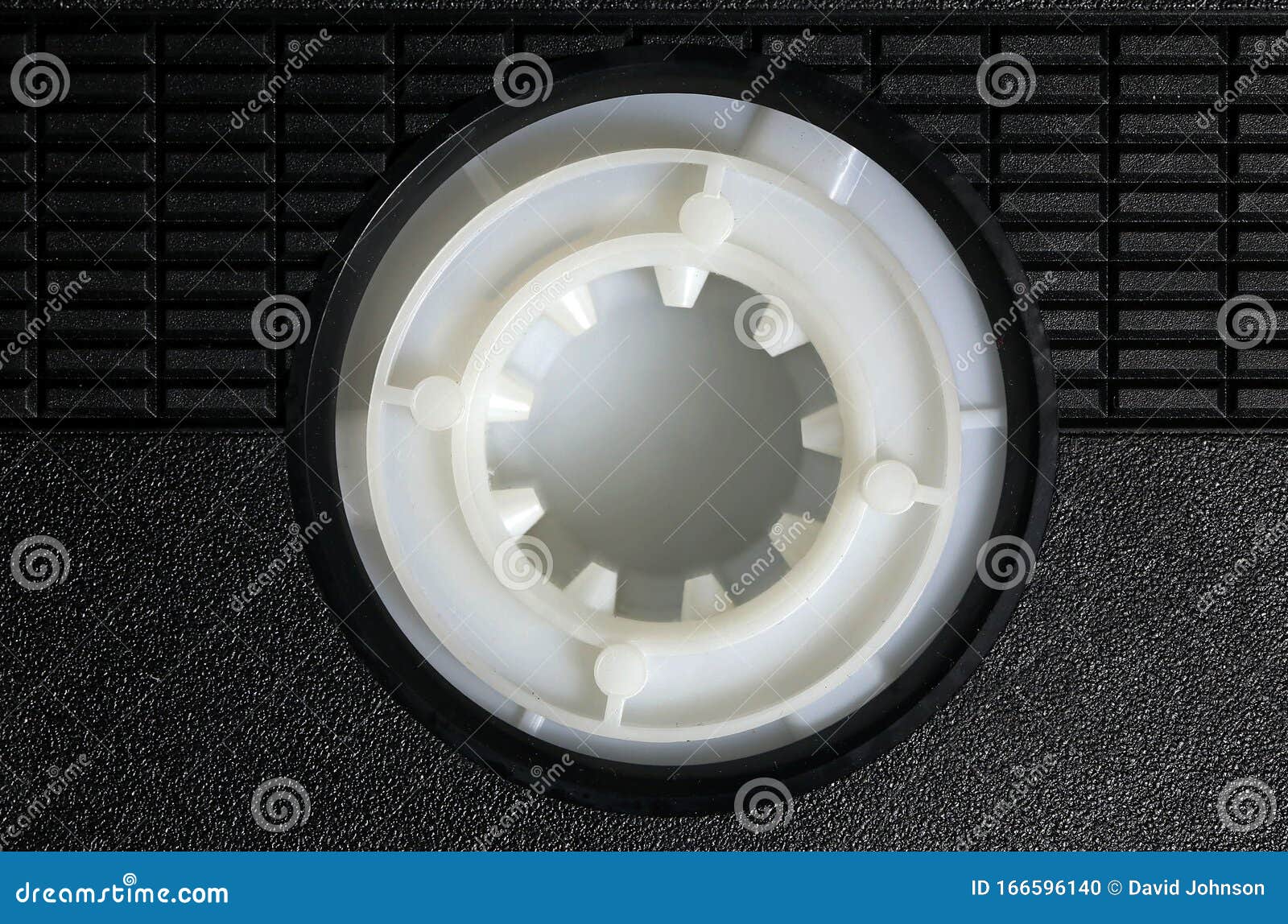 The Take-up Reel of a VHS Tape Stock Photo - Image of recorder, black ...