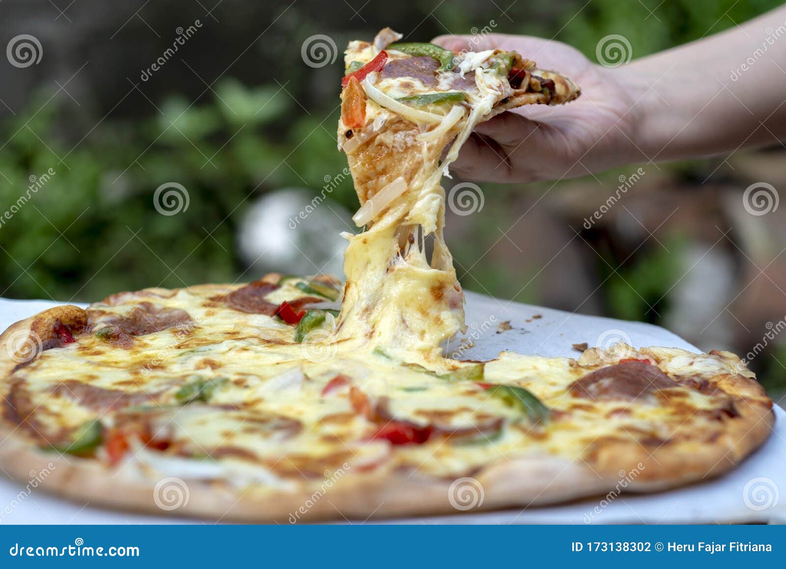 Take a Very Delicious Cheese Pizza Stock Photo - Image of pizza, food ...