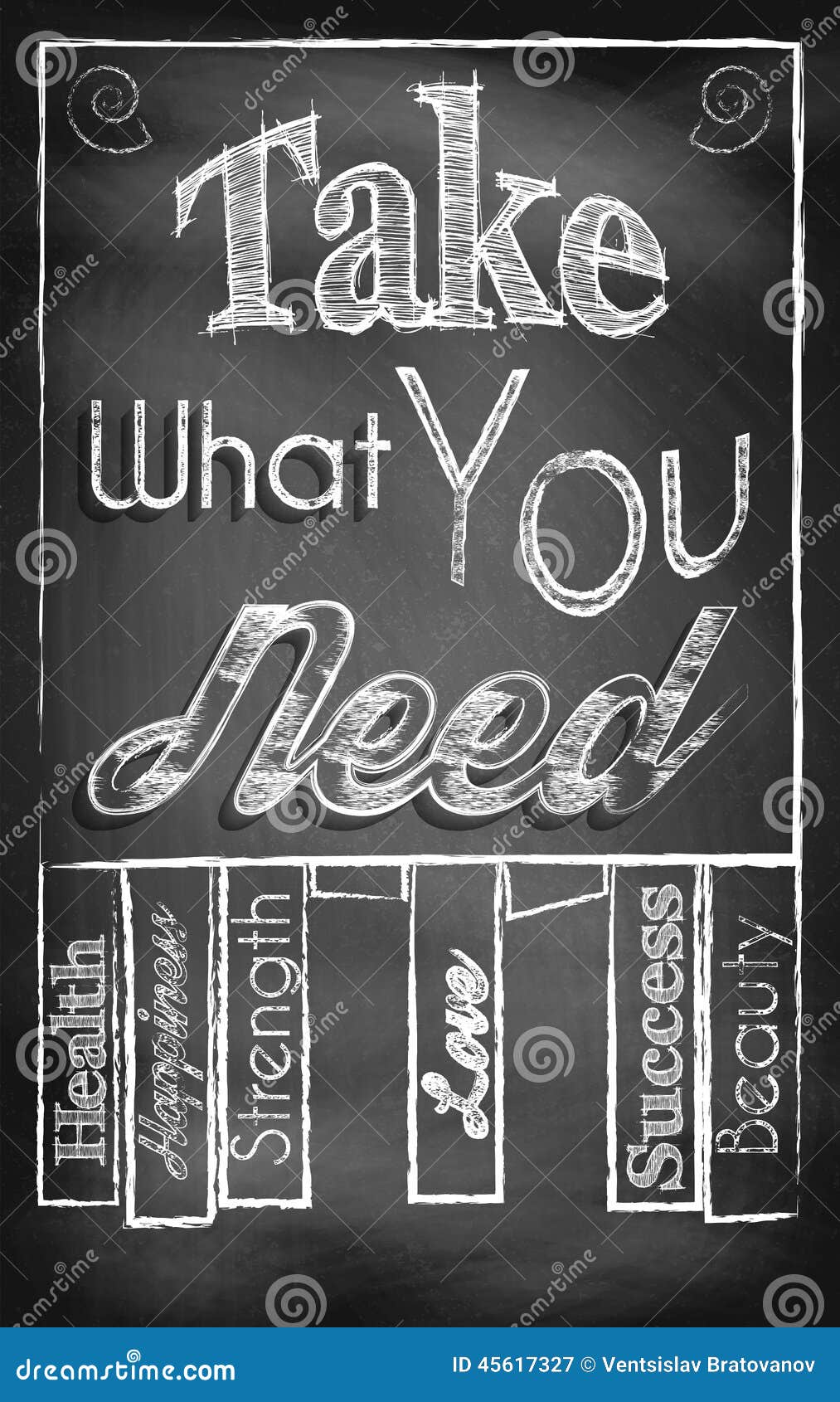 Take What You Need stock illustration. Illustration of motivation ...