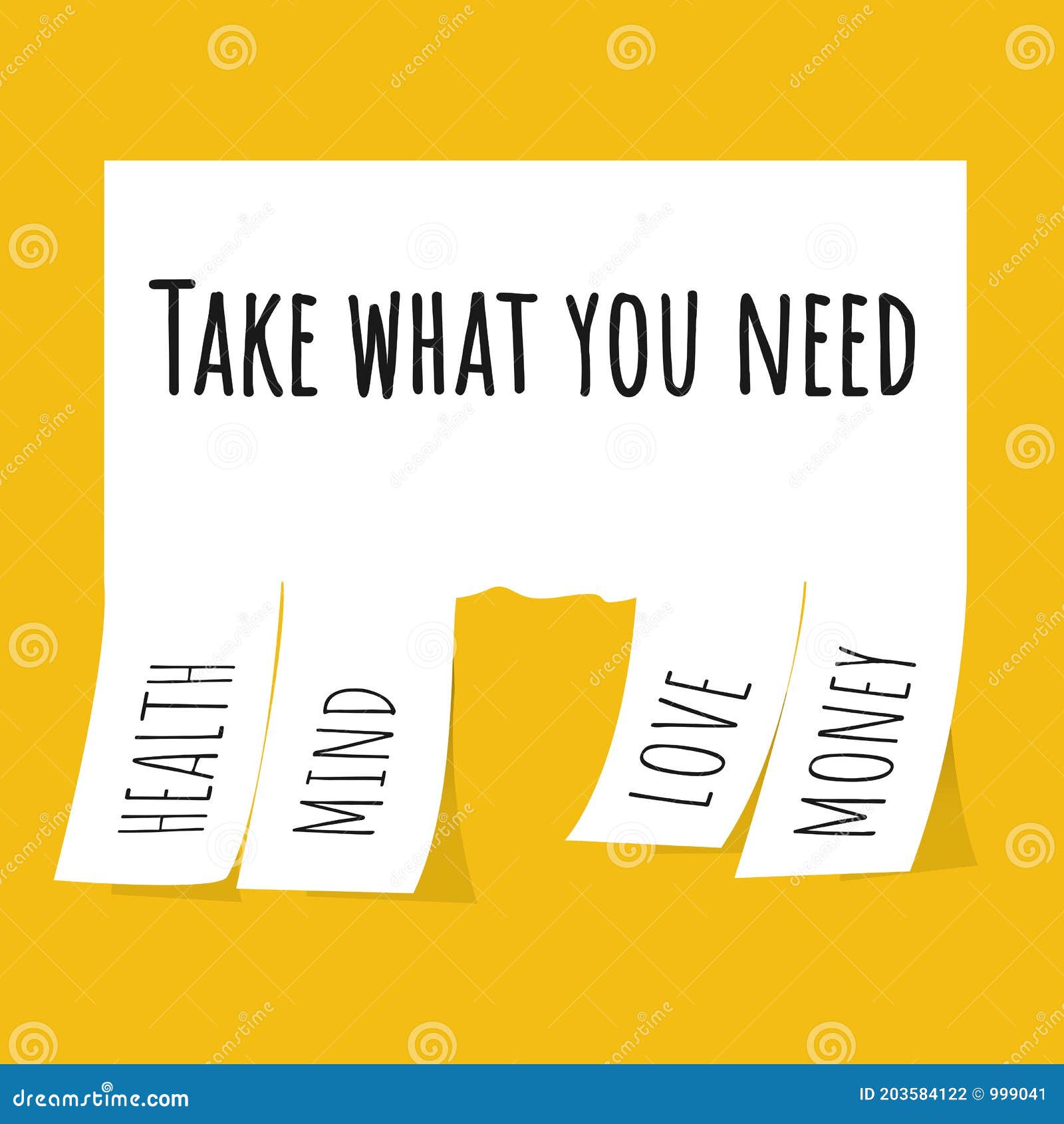 Take What You Need. Vector Stock Illustration Eps10. Stock Vector ...