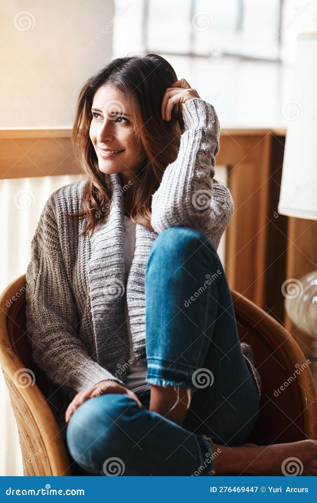 Take Your Time And Just Unwind An Attractive Young Woman Relaxing On A
