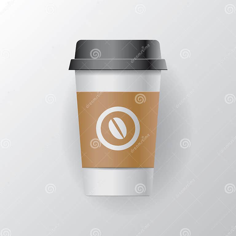 Takeaway Coffee Cup. Vector Illustration Decorative Design Stock Vector ...