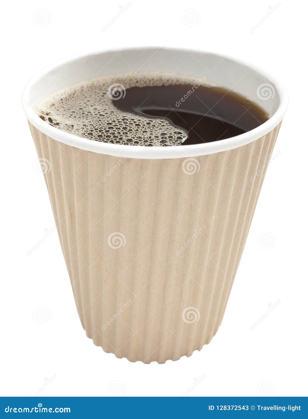 Takeaway Coffee in Paper Cup on White Stock Image - Image of coffee ...