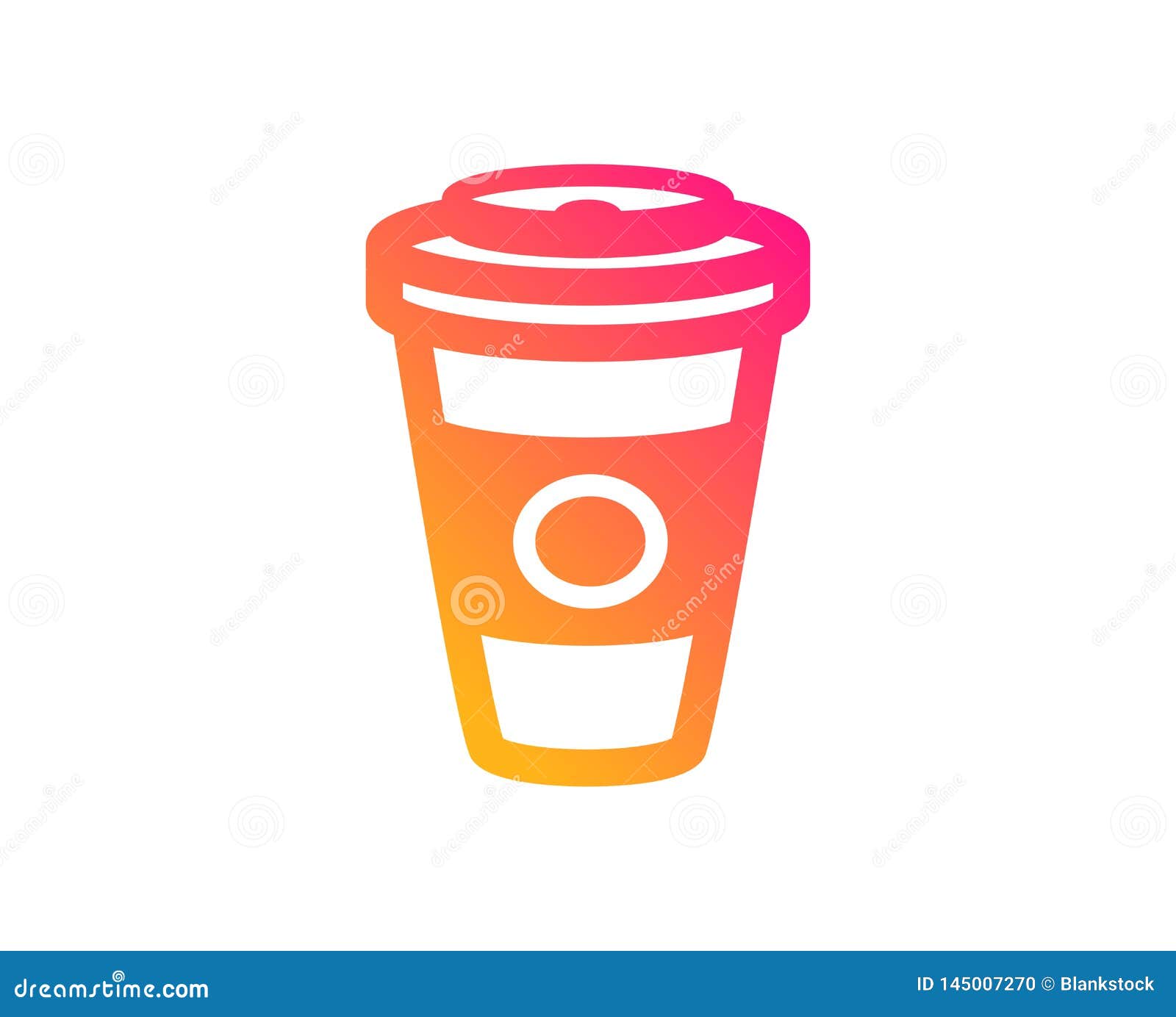 Takeaway Coffee Or Tea Icon Hot Drink Vector Stock Vector