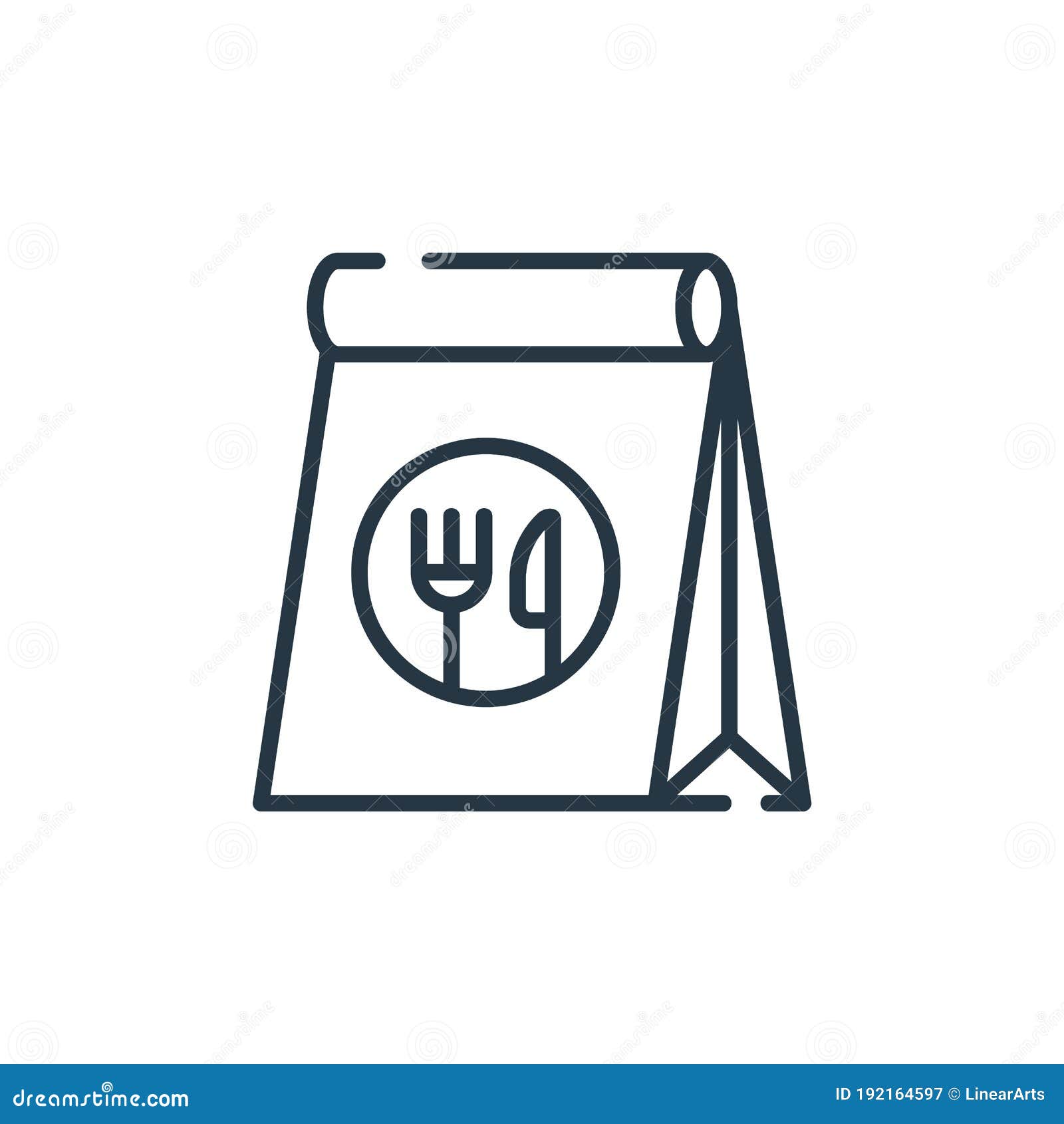 Takeaway Icon Vector from Restaurant Concept. Thin Line Illustration of ...