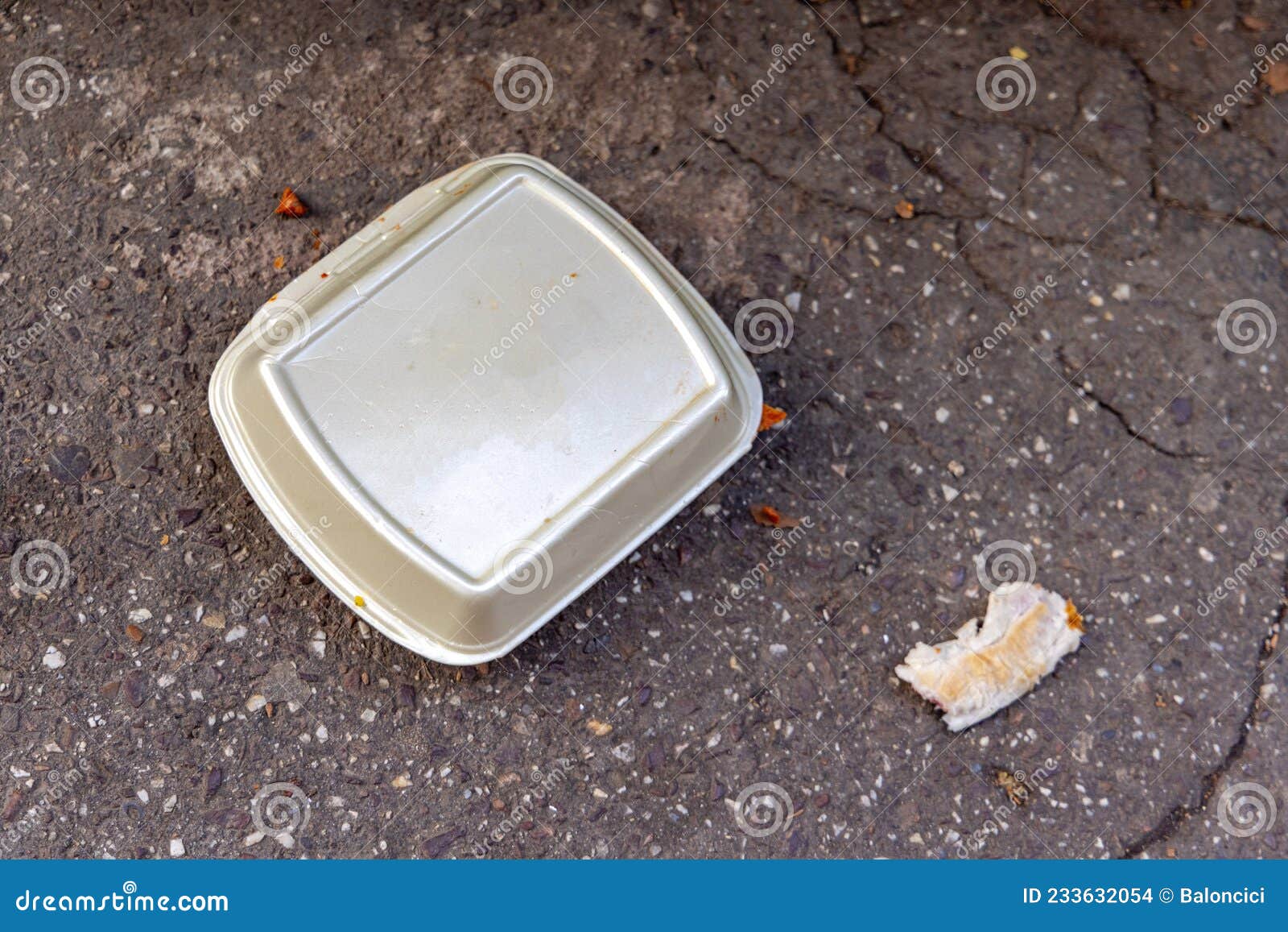 Polystyrene Food Box Litter Stock Photo - Image of drop, hamburger ...