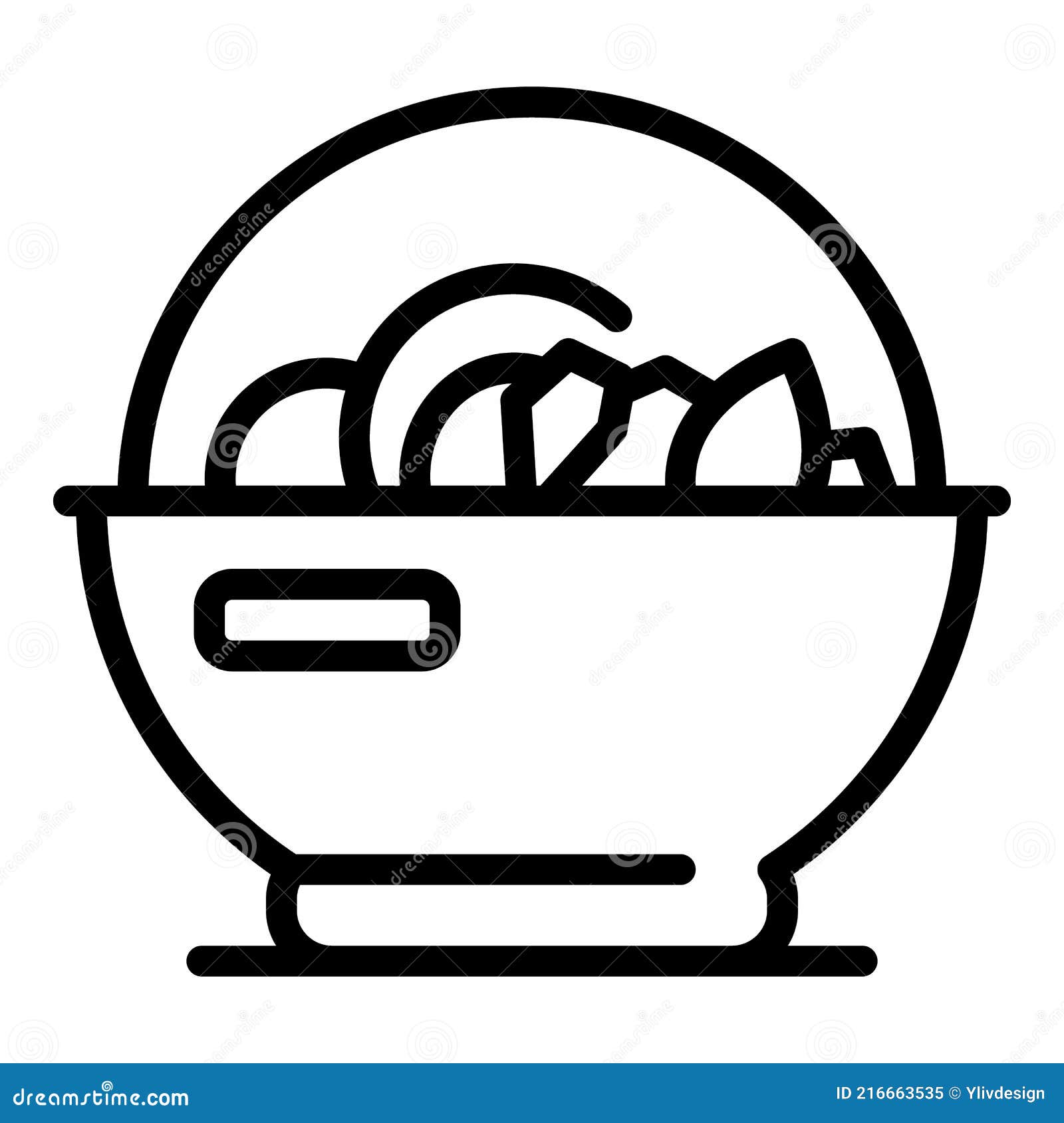Takeaway Salad Icon, Outline Style Stock Vector - Illustration of snack ...