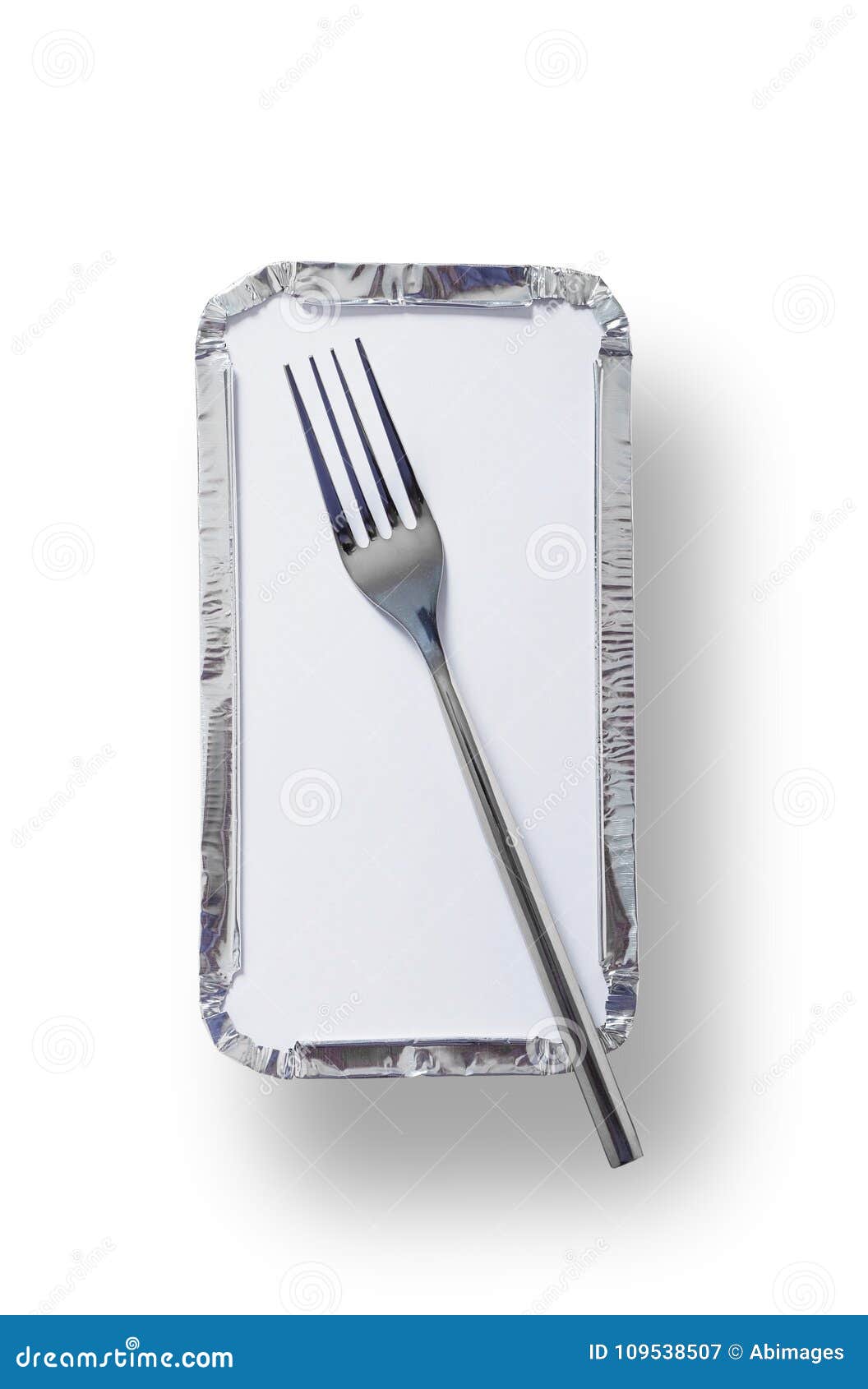 Takeaway tray and fork stock image. Image of overhead - 109538507