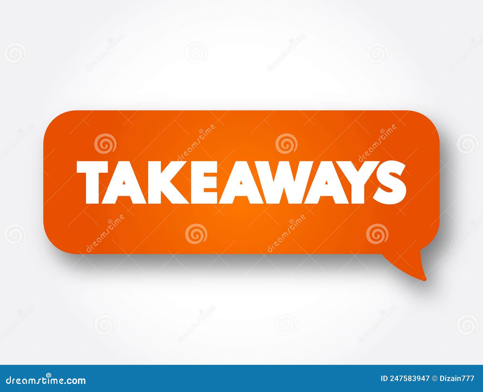 Takeaways Text Message Bubble, Concept Background Stock Image ...