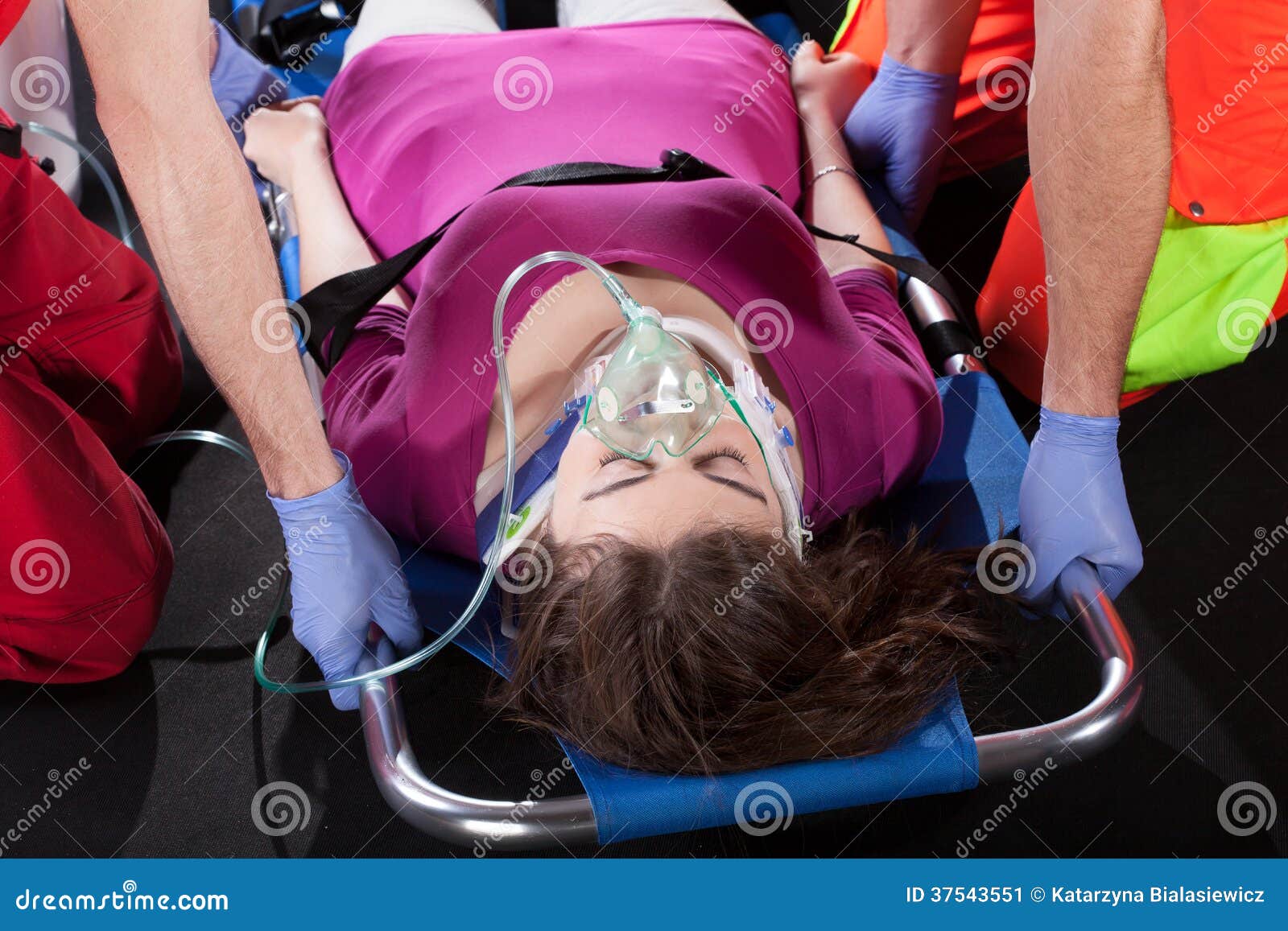 Taken on stretcher stock image. Image of services, bringing - 37543551