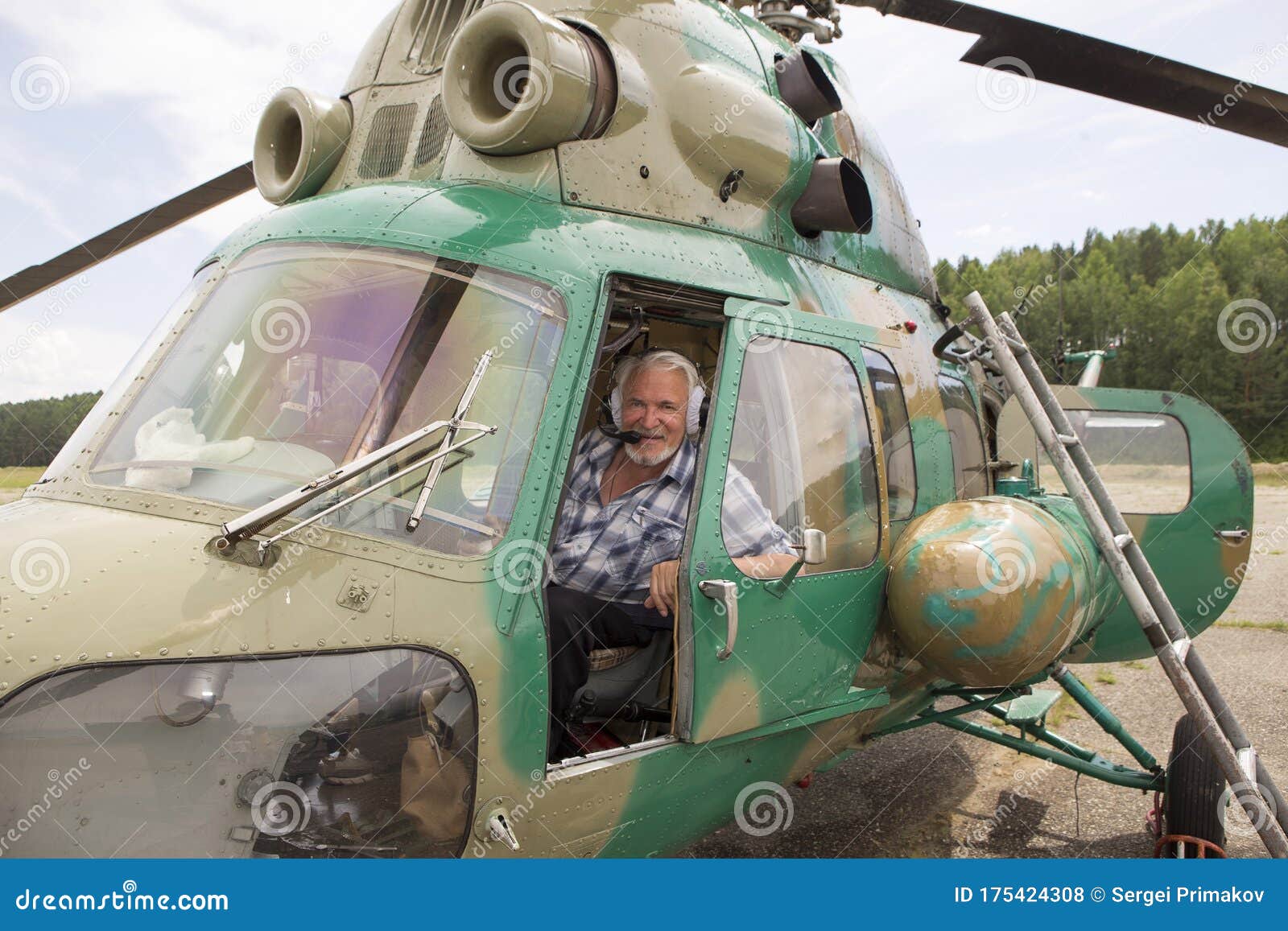 View from the Cockpit of a Helicopter Stock Photo - Image of headset ...