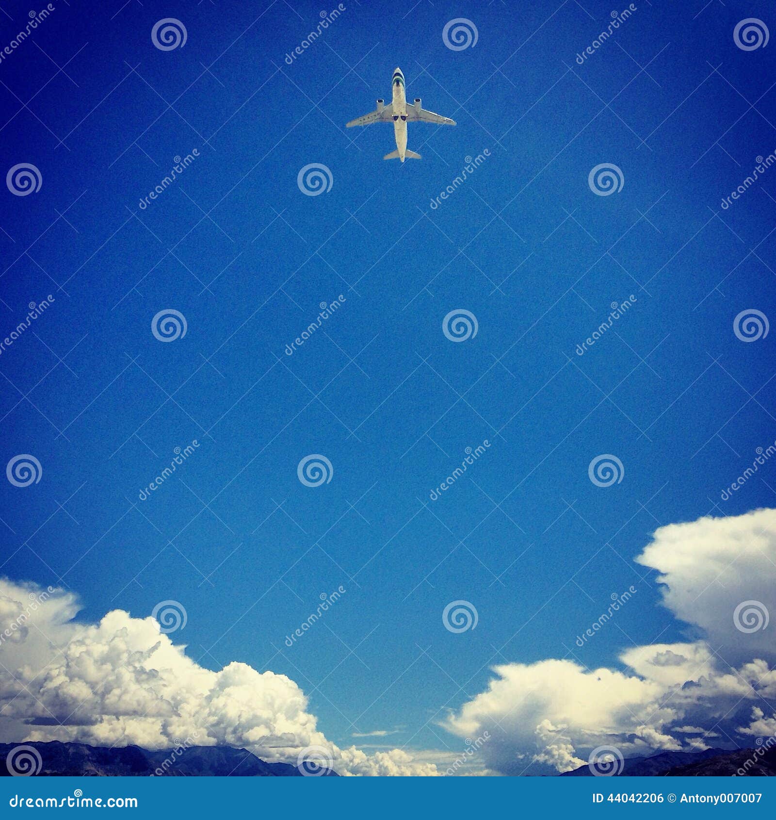 Takeoff stock photo. Image of blue, cloud, plane, taking - 44042206