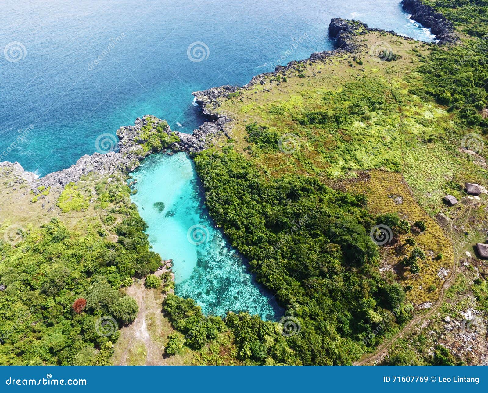 Takeon De La Laguna De Weekuri De La Antena Imagen de archivo - Imagen ...