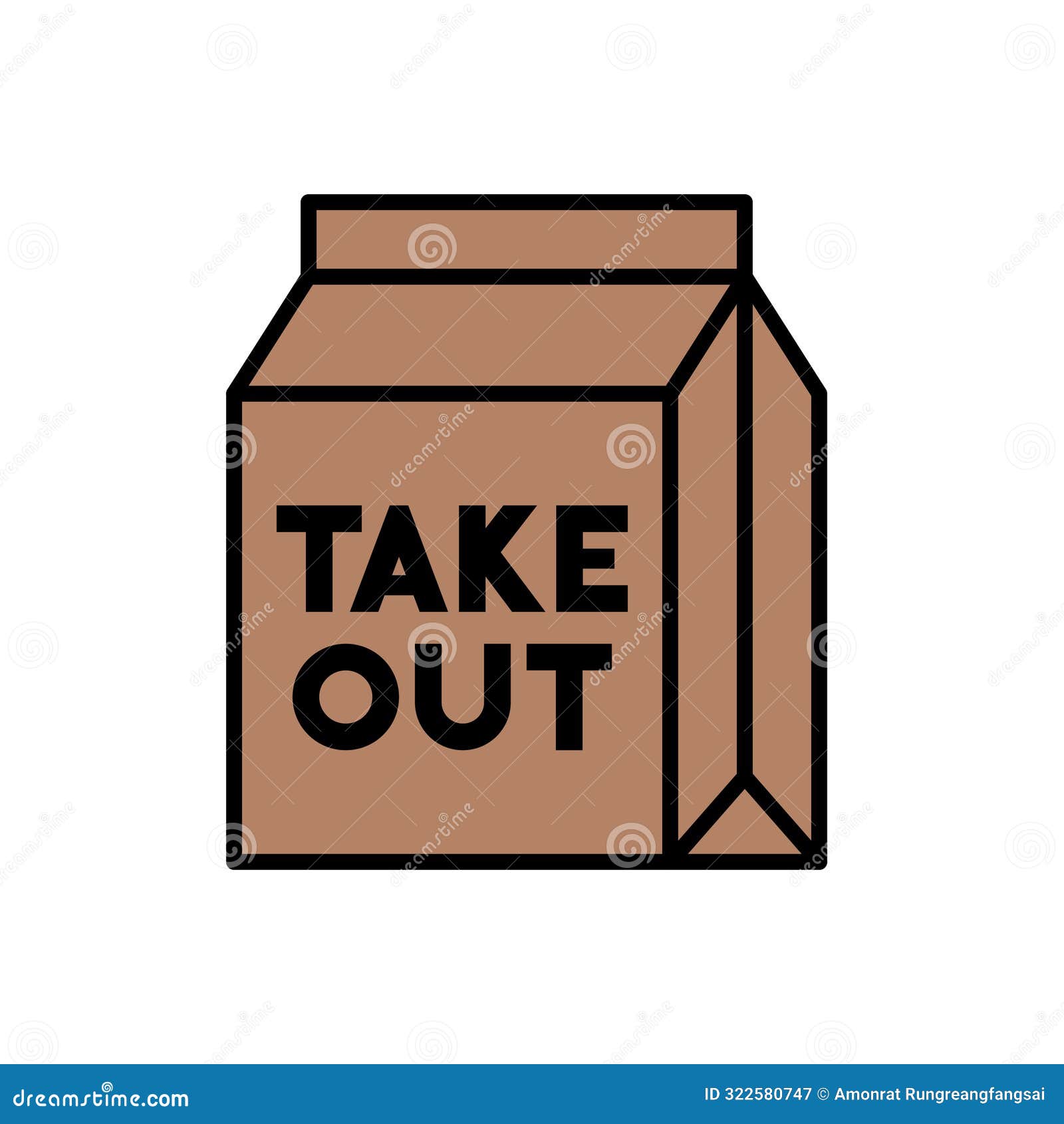 Takeout box icon stock vector. Illustration of mobile - 322580747