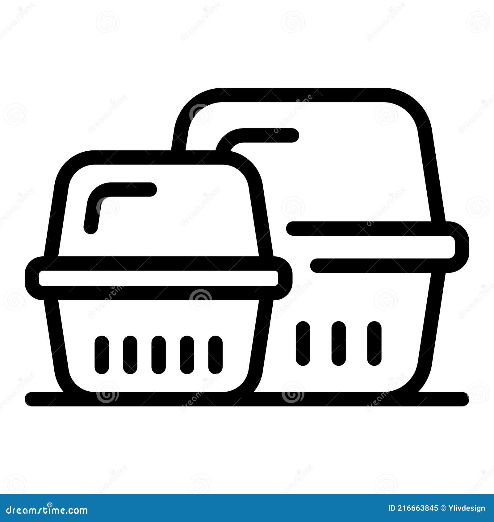Containers Icon Set. It Included The Cargo, Forklift, Warehouse ...