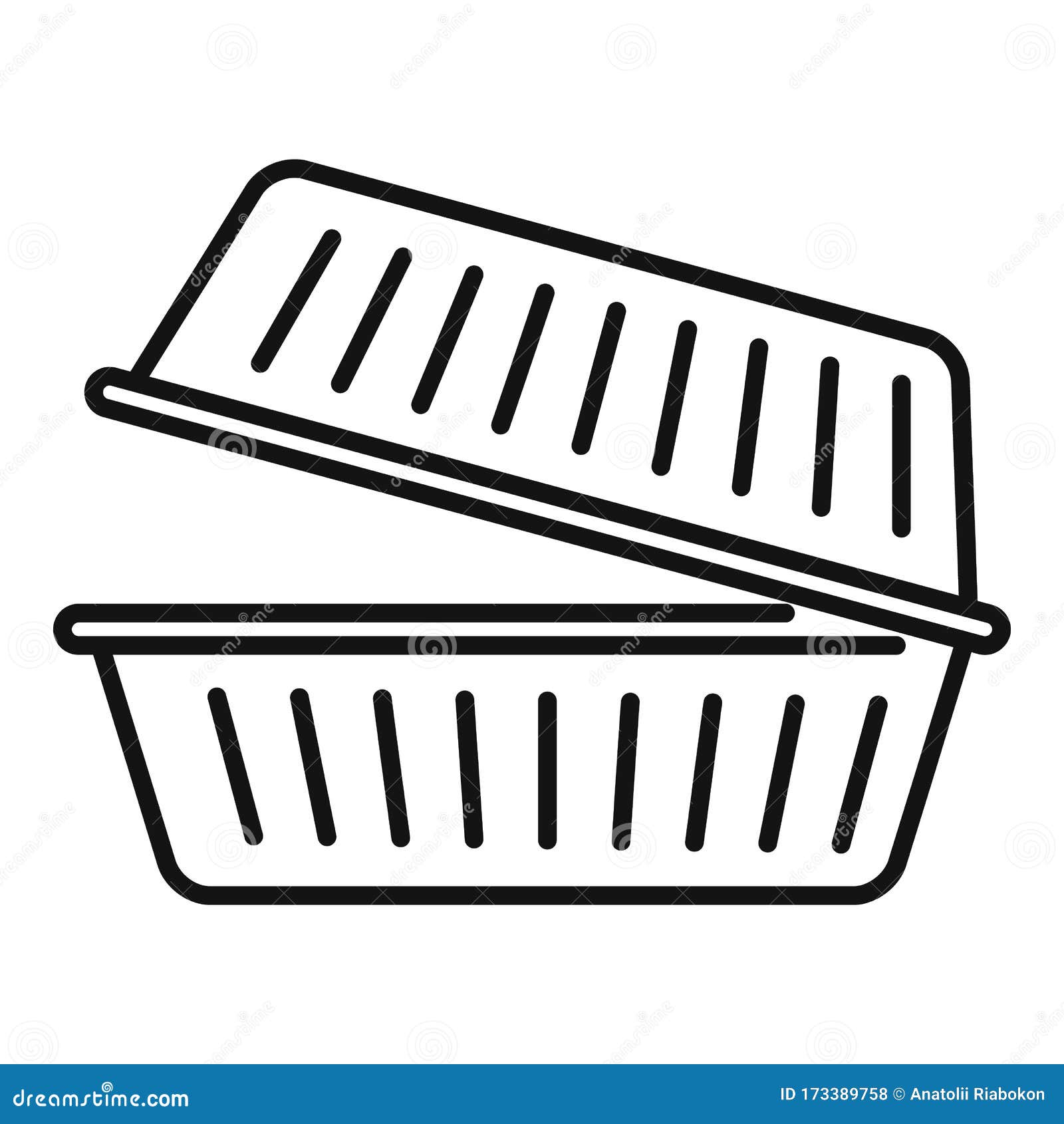 Takeout Food Symbol. Takeout Paper Food Box Icon. Daily Meal In Paper ...