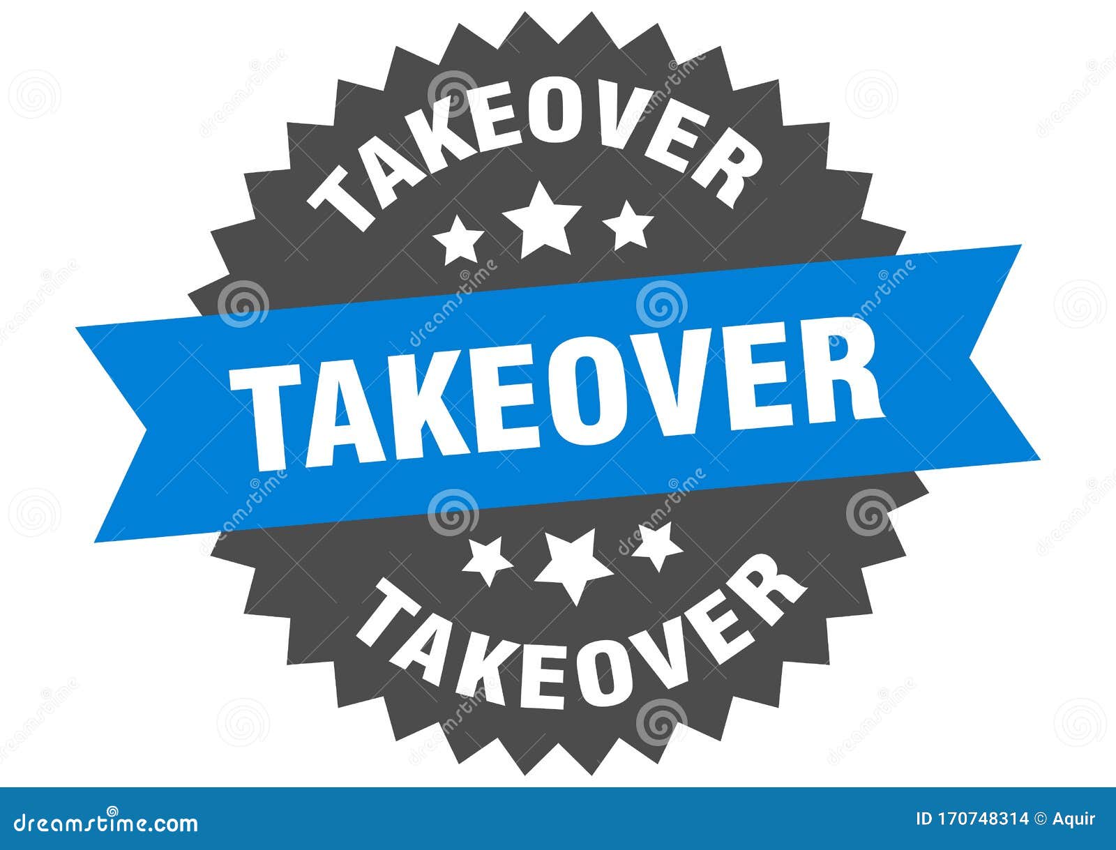 Takeover Sign. Takeover Circular Band Label. Takeover Sticker Stock ...