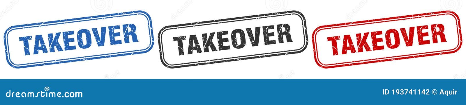 Takeover Square Isolated Sign Set. Takeover Stamp Stock Vector ...