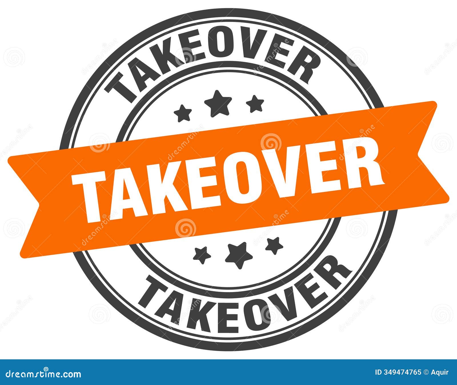 Takeover Stamp. Takeover Label On Transparent Background. Round Sign ...