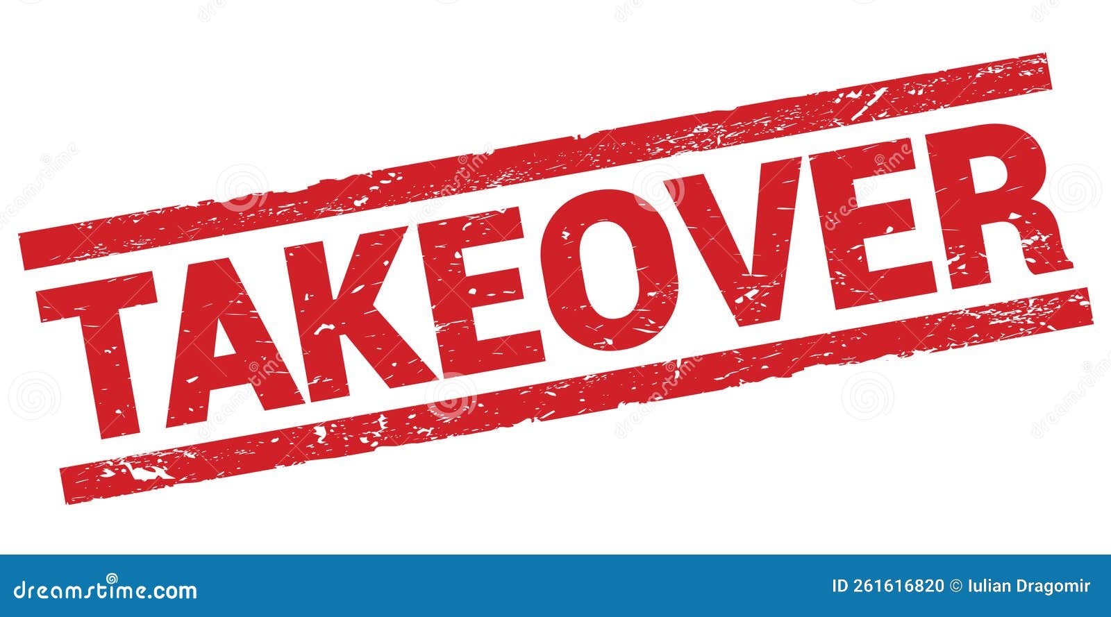 TAKEOVER Text on Red Rectangle Stamp Sign Stock Illustration ...