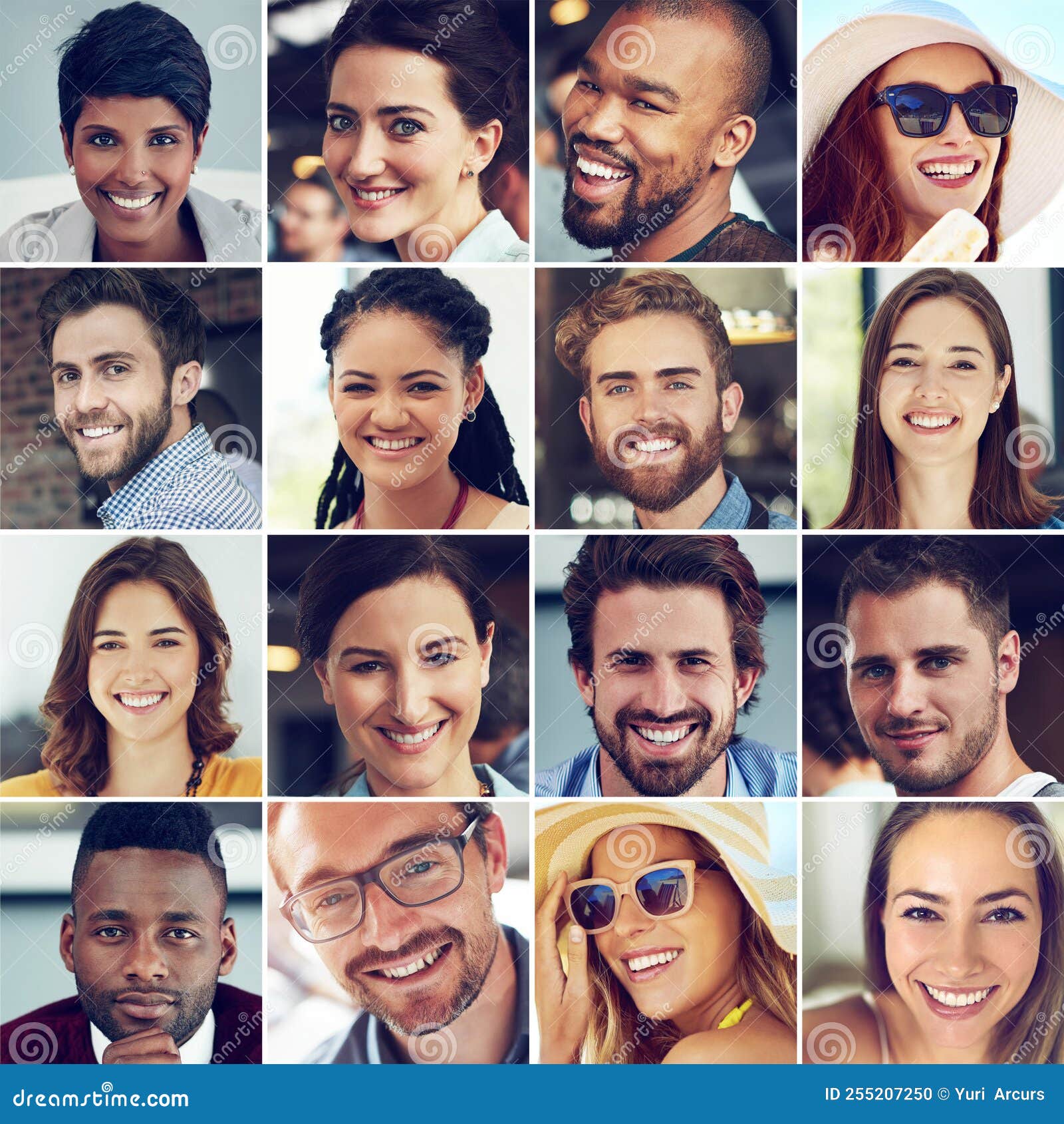 It Takes All Types for Happiness. Composite Image of a Diverse Group of ...