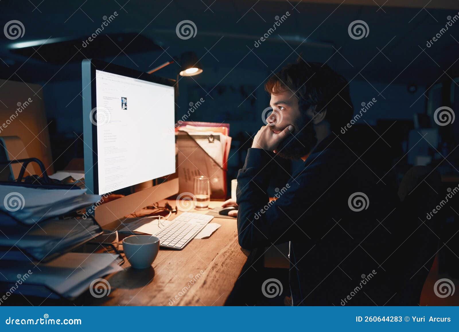 It Takes a Keen Eye To Be a Coder. a Young Computer Programmer Working ...