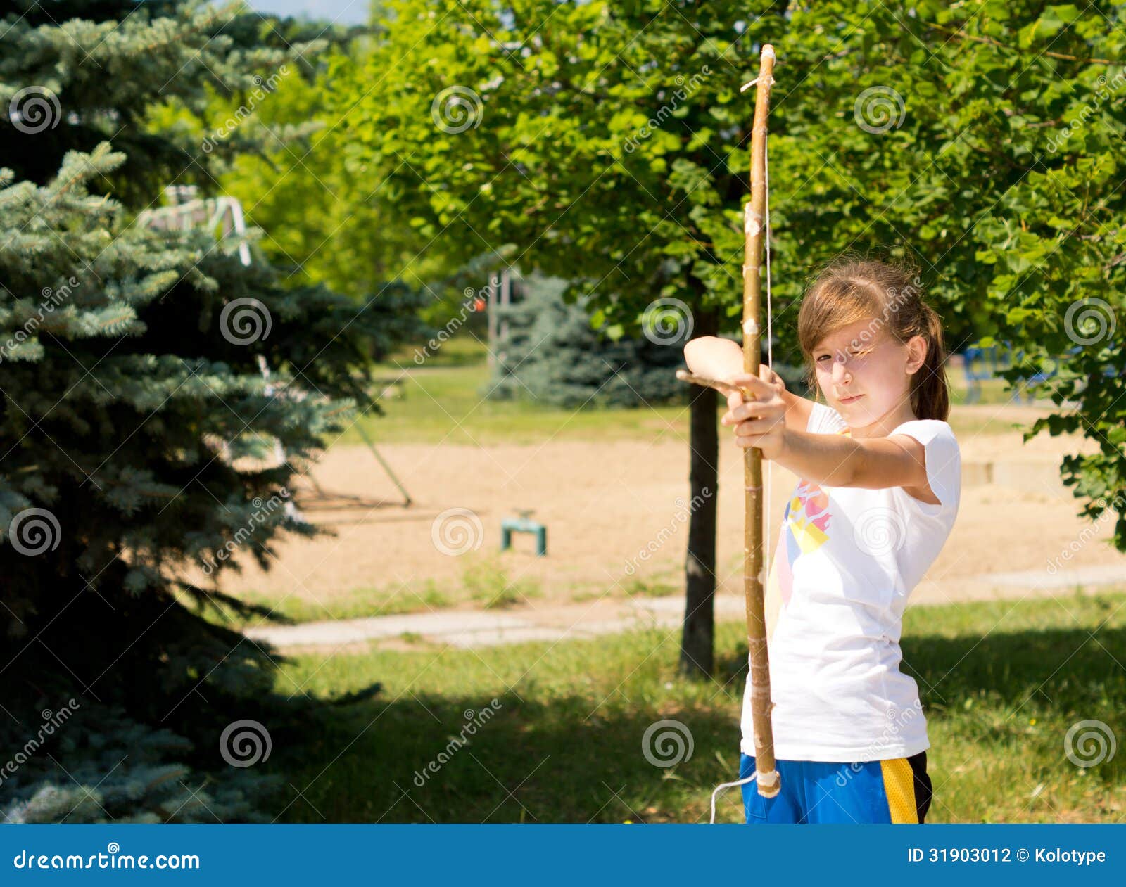 Taking aim stock photo. Image of performance, arrow, leisure - 31903012