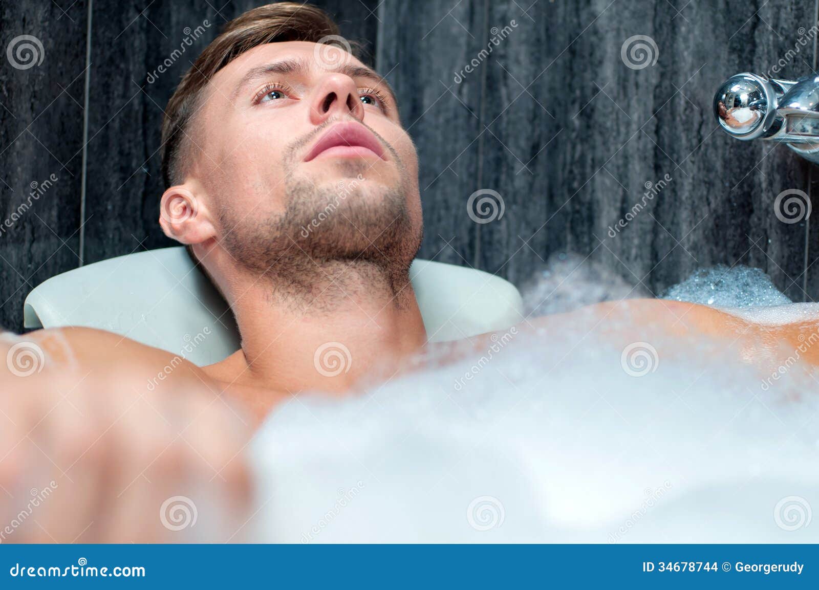 Taking bath stock photo. Image of adult, strength, nude - 34678744