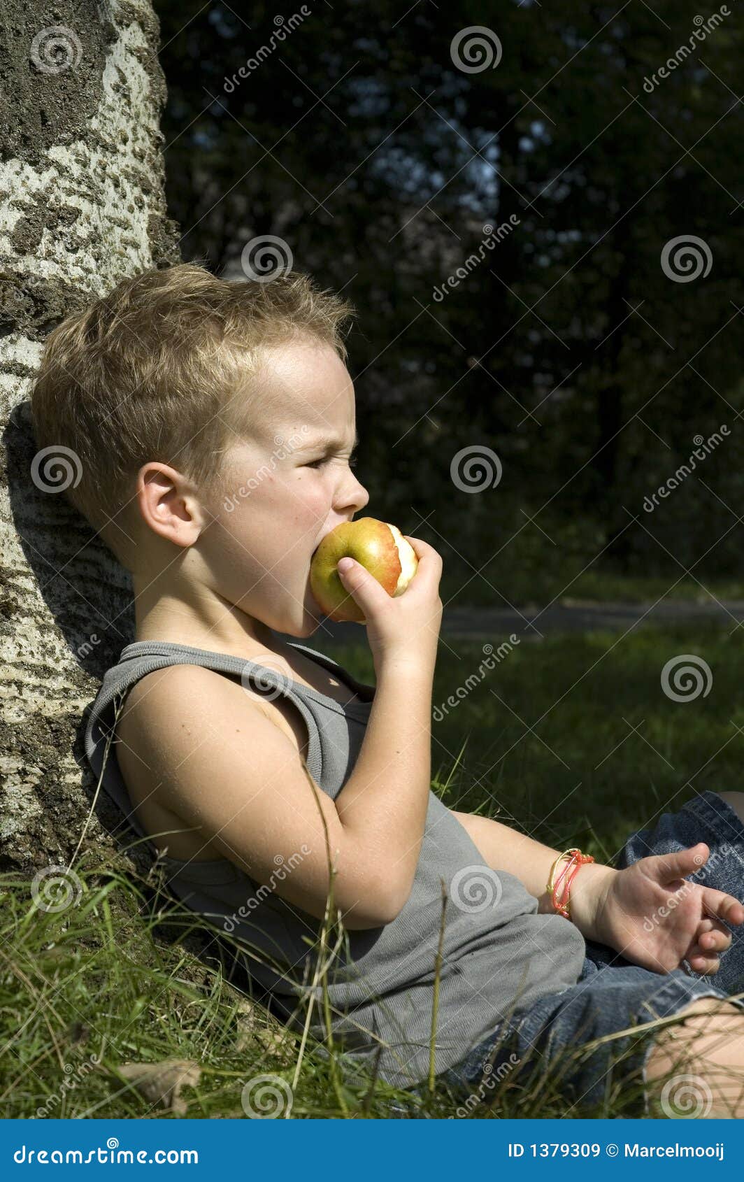 Taking a bite stock image. Image of bite, young, apple - 1379309