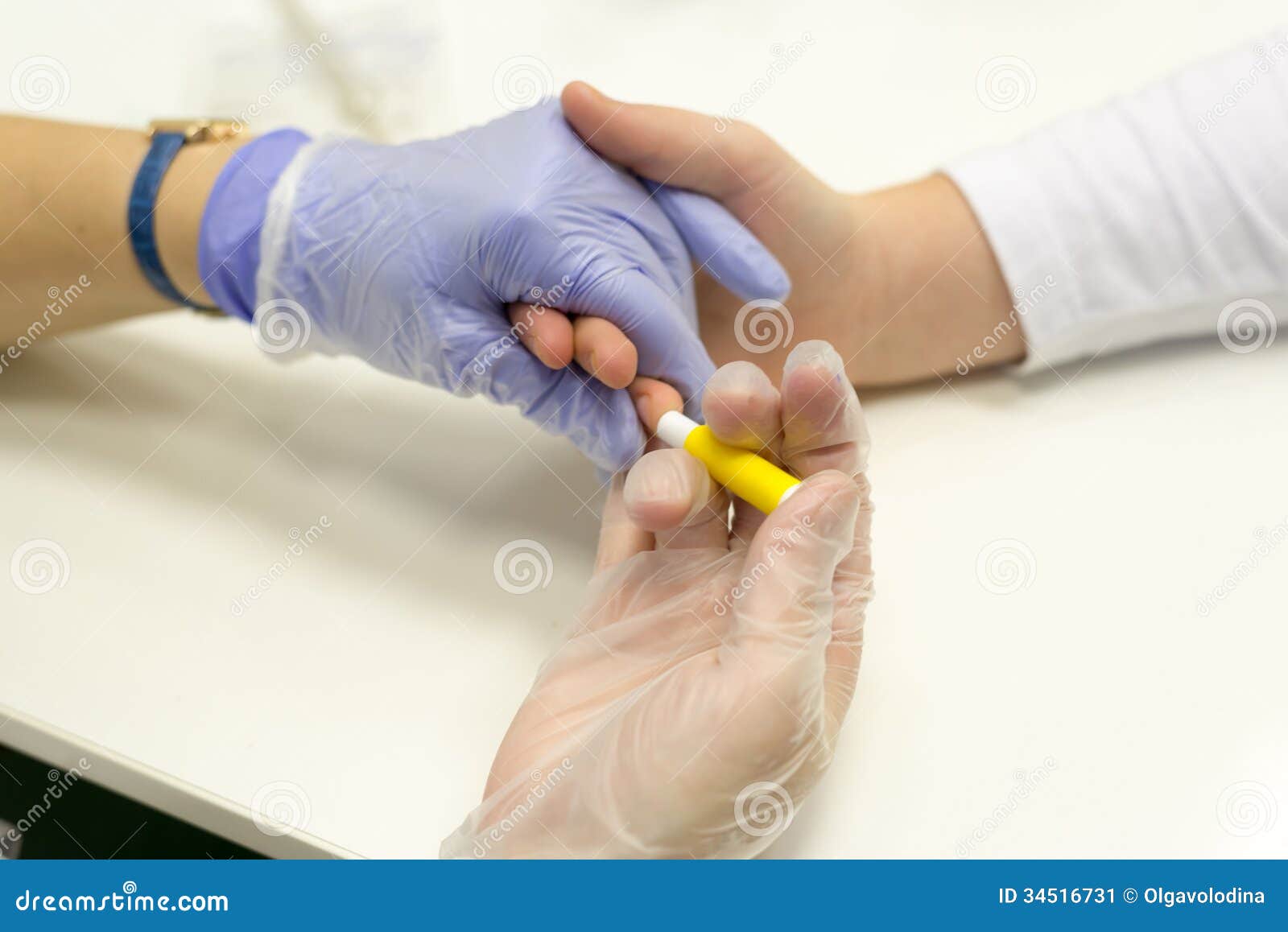 Taking Blood from a Finger on Analysis Stock Image - Image of test ...