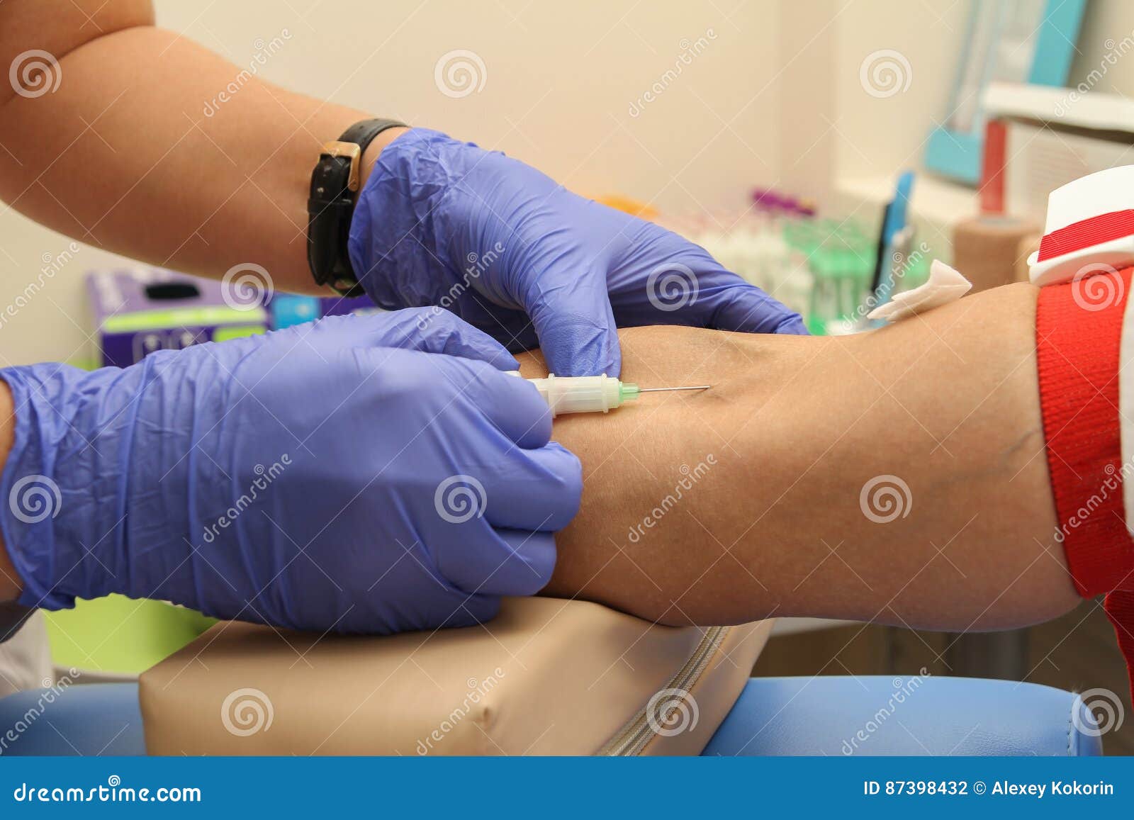 Taking Blood in the Laboratory for Analysis Stock Photo - Image of ...