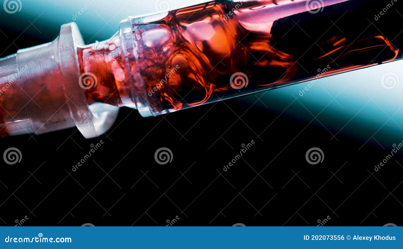 Taking Blood with a Syringe. Addict`s Infected Blood Stock Photo ...