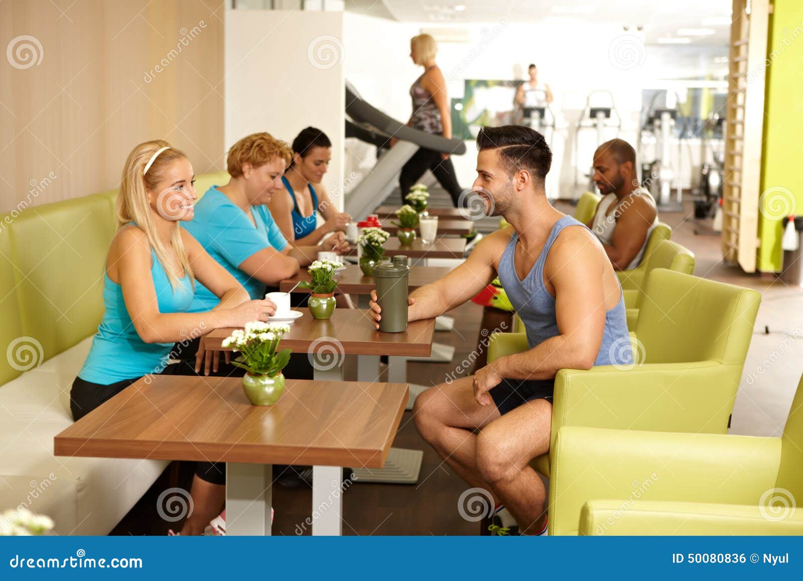 Taking a break in the gym stock photo. Image of fitness - 50080836