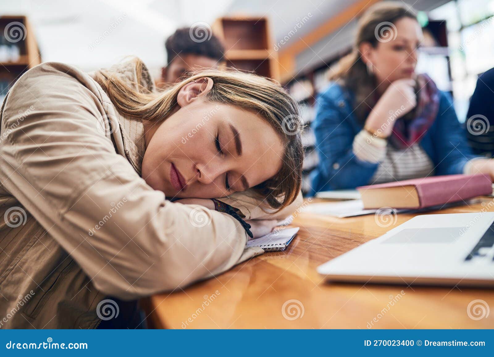 Taking a Break is Just As Important. a University Student Falling ...