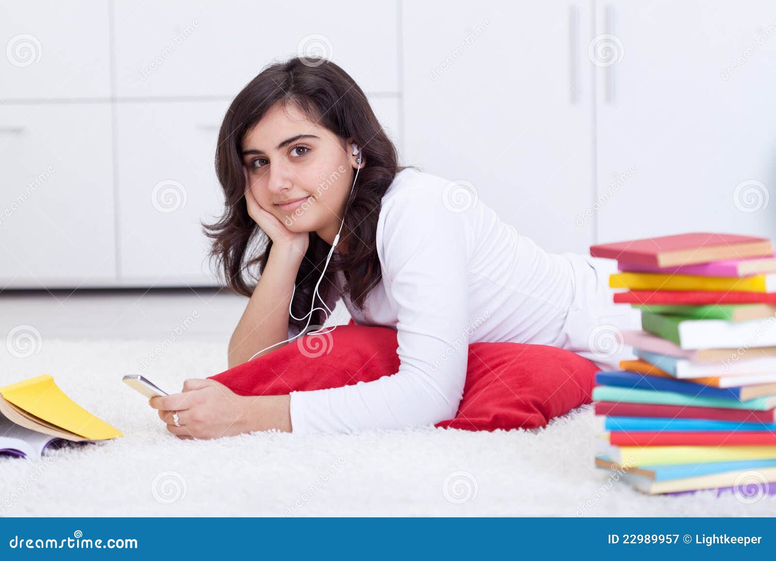 Taking a Break from Learning Stock Image - Image of expression, college ...