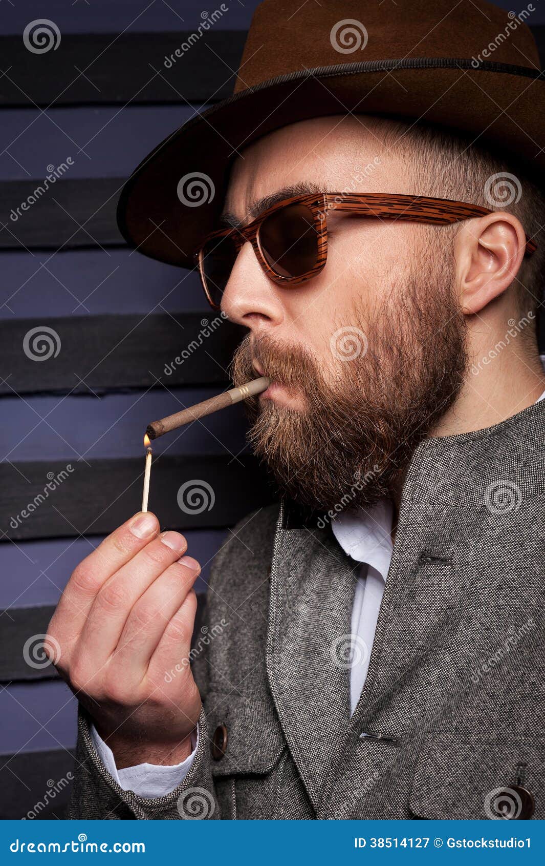 Taking a break to smoke. stock image. Image of tank, adult - 38514127