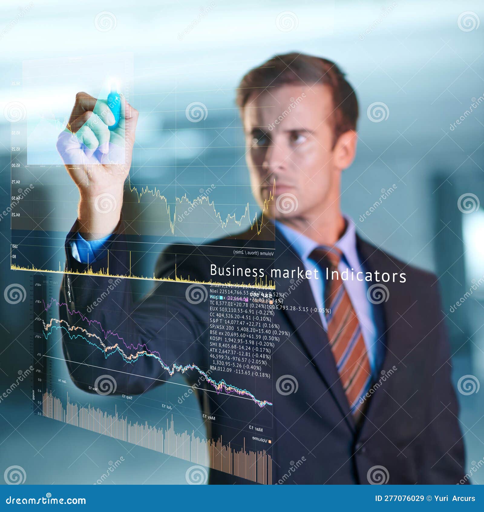 Taking Business into the Future. a Handsome Young Businessman Using a ...