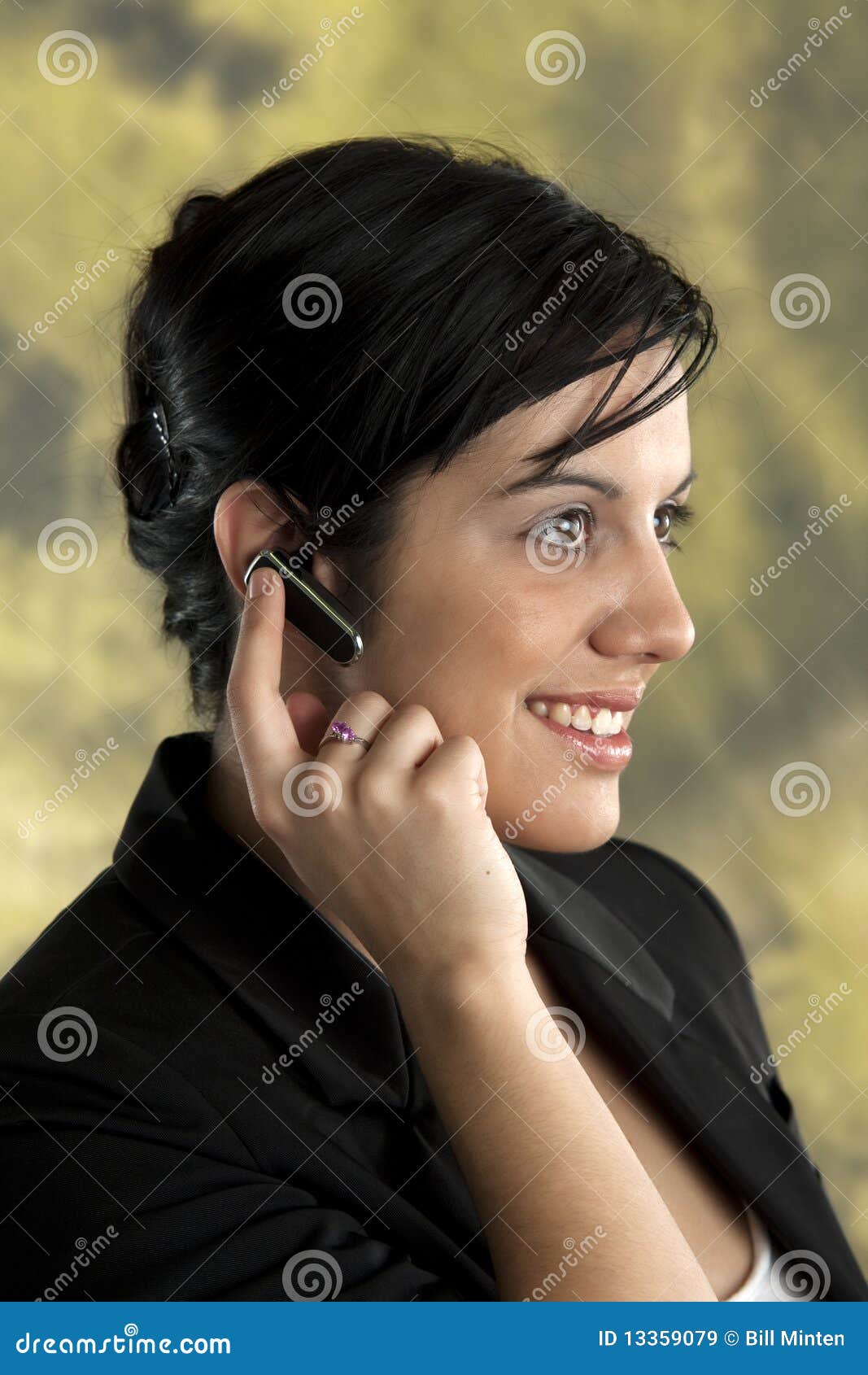 Taking a Call stock image. Image of brunette, telephone - 13359079