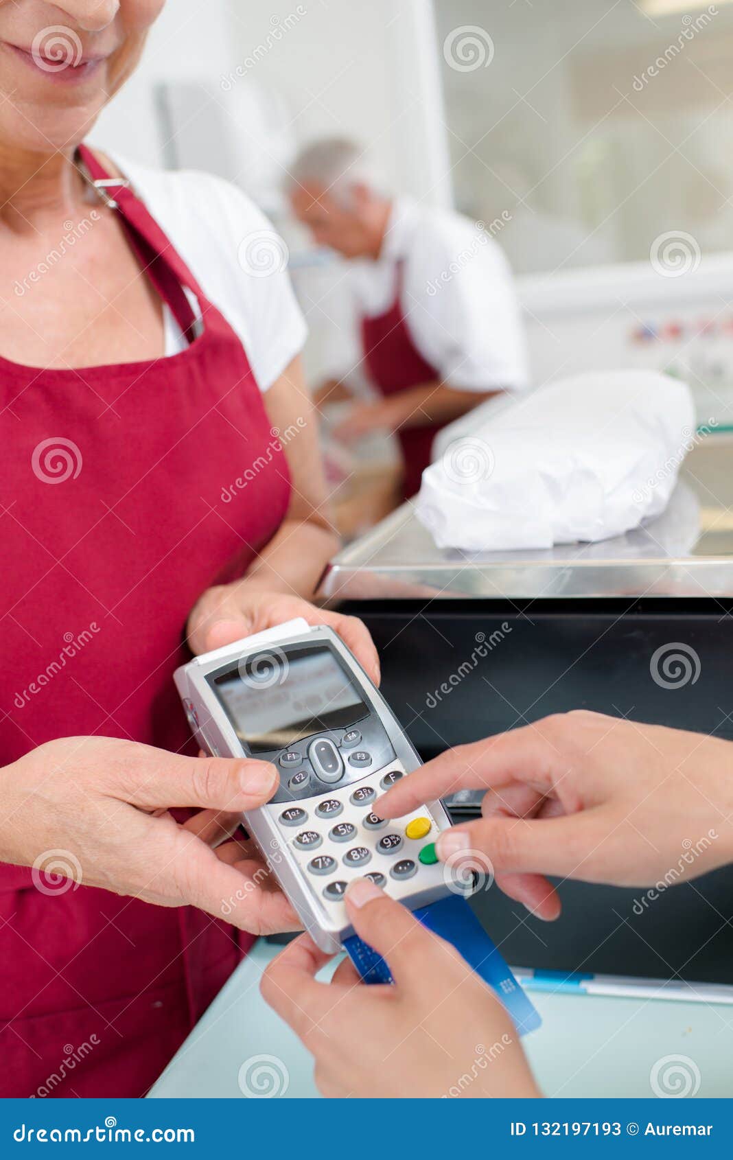 Taking a card payment stock image. Image of loan, paying - 132197193