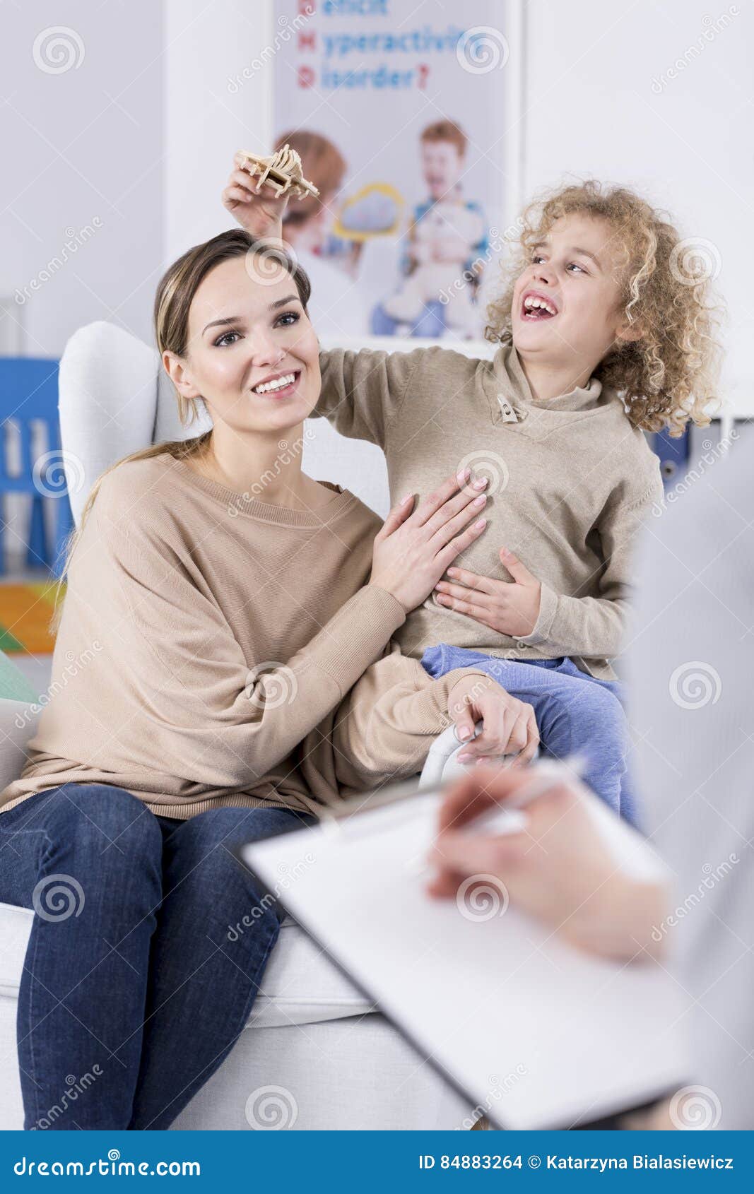 Taking care of ADHD child stock photo. Image of concentration - 84883264