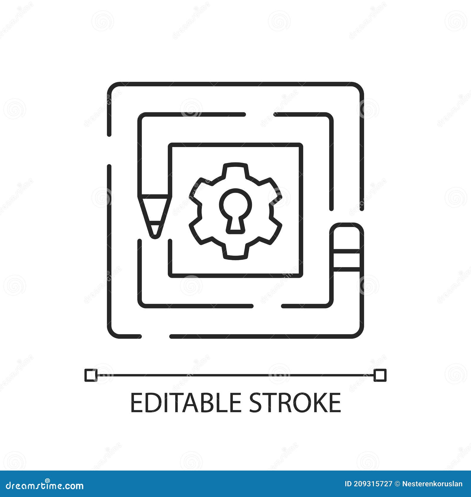 Taking on Challenges Linear Icon Stock Vector - Illustration of self ...