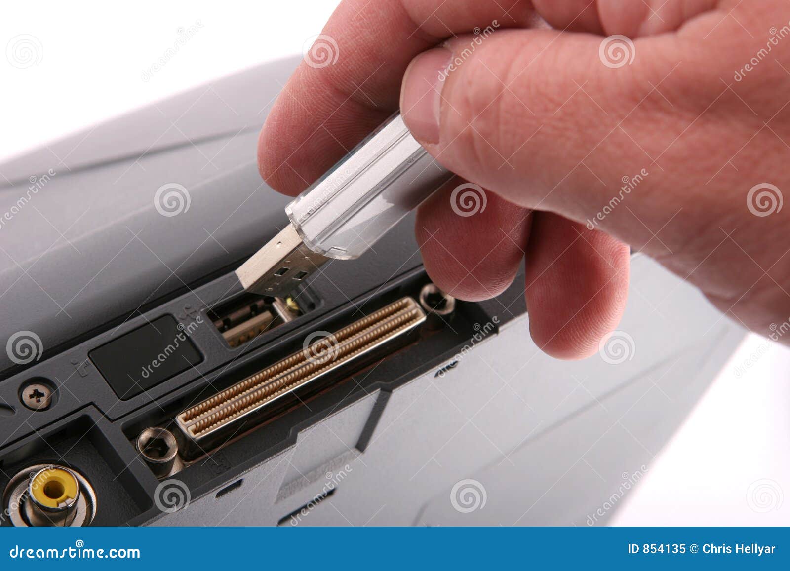 Taking data off a laptop. stock image. Image of espionage - 854135