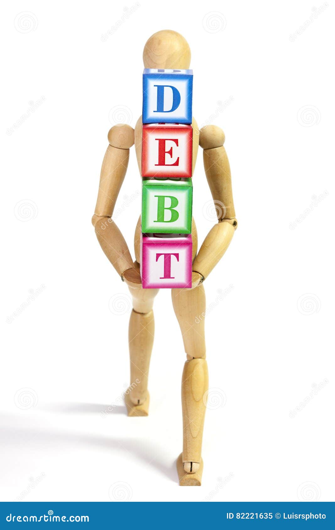 Taking debt along stock image. Image of burden, heavy - 82221635