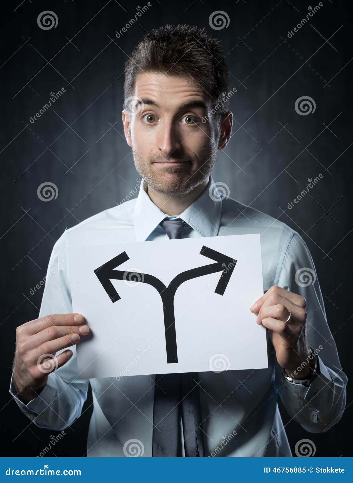 Taking decisions stock image. Image of thinking, unsecure - 46756885